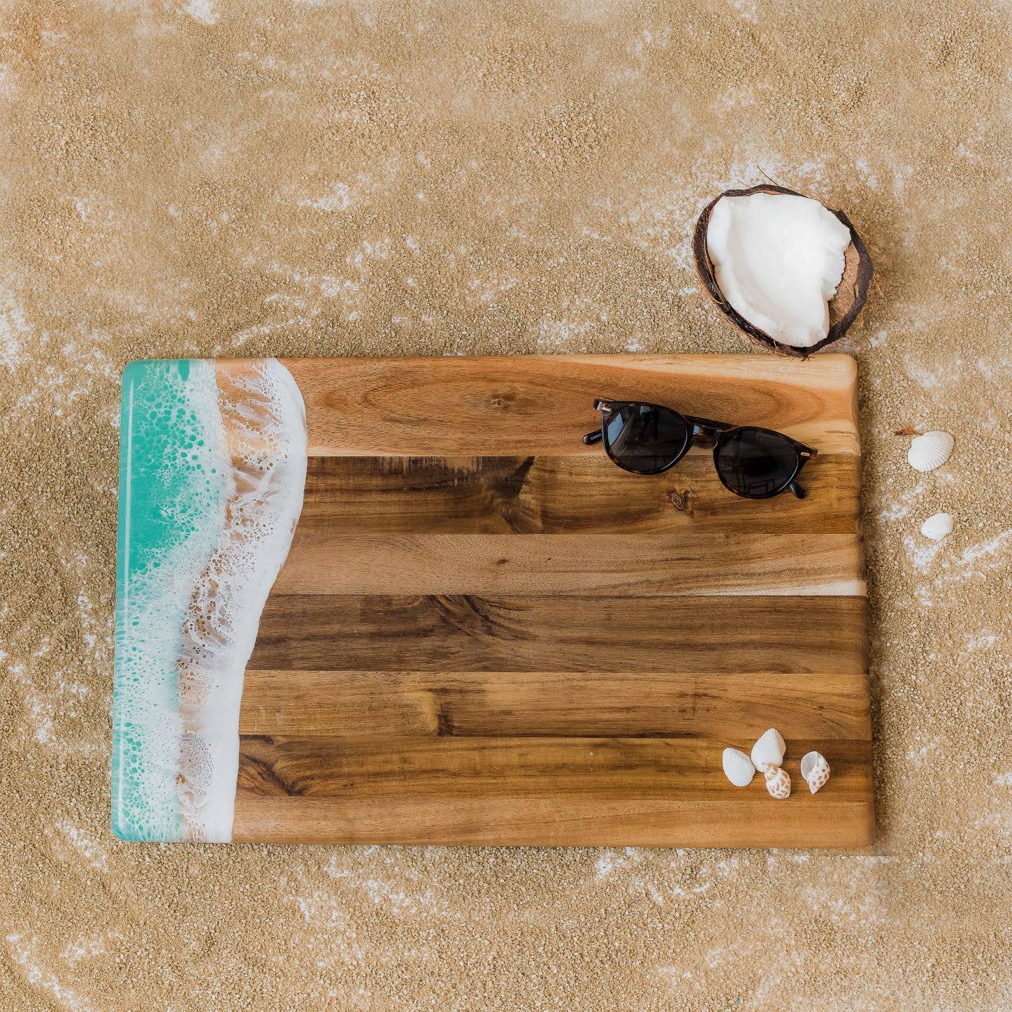 Resin Cheese Board / Charcuterie Board - Breadboard 12"x18": Caribbean ...