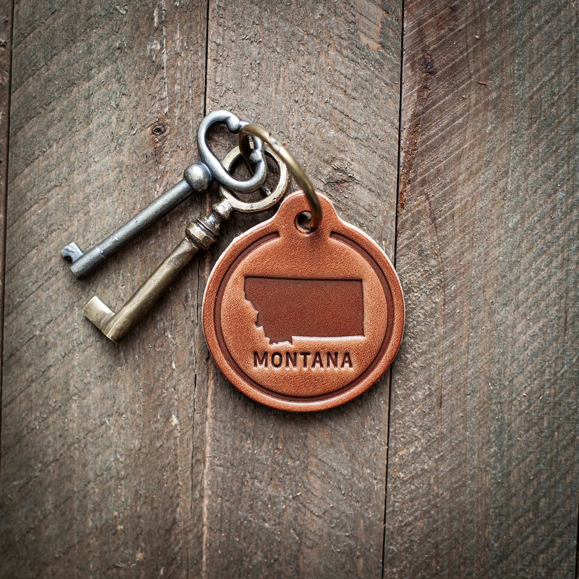 Montana Leather Keychain Circle – Base Camp Wine & Co.
